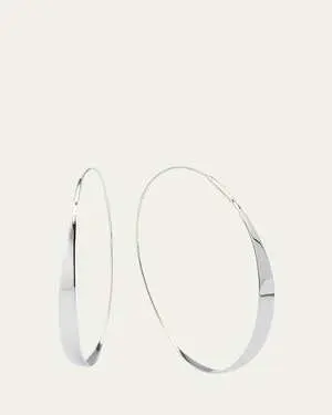 Lana Jewelry 14k Bond Xl Hoop Earrings - White Gold