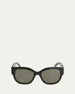 Saint Laurent Oversized Cat-eye Sunglasses - Shiny Black