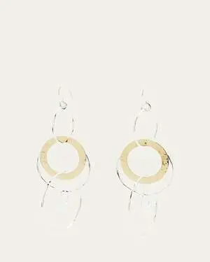 Ippolita Jumbo Hammered Jet Set Earrings - Gold And Silver