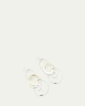 Ippolita Jumbo Hammered Jet Set Earrings - Gold And Silver