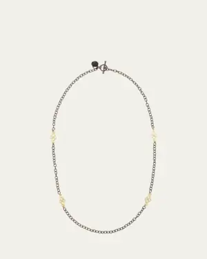 Armenta Armenta Gold-Station Cable-Chain Necklace Old World
