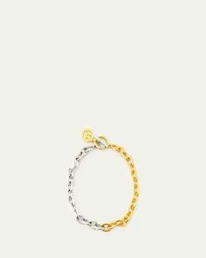 BEN-AMUN Two-tone Link Necklace With Logo