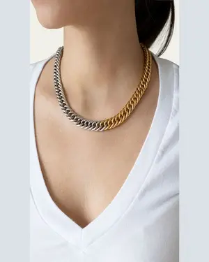BEN-AMUN Vintage-inspired Two-tone Chain Necklace