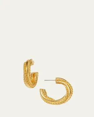 BEN-AMUN Plated Hoop Earrings - Gold