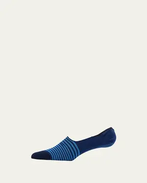 Marcoliani Invisible Touch Striped Socks 081 Royal Blue