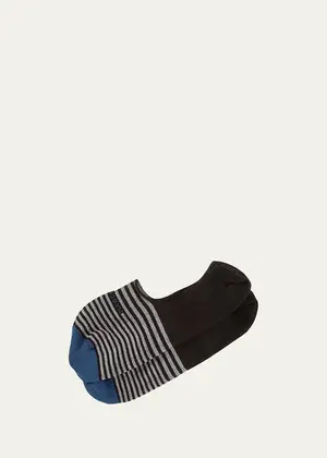 Marcoliani Invisible Touch Striped Socks Black