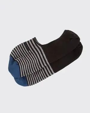 Marcoliani Invisible Touch Striped Socks Blue Pattern