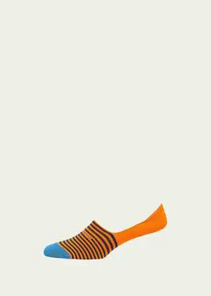 Marcoliani Invisible Touch Striped Socks Orange