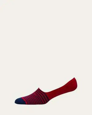 Marcoliani Invisible Touch Striped Socks Tomato