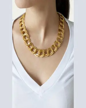 BEN-AMUN Textured Link Chain Necklace