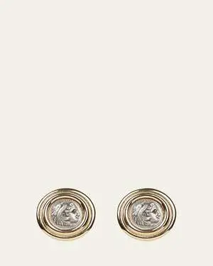 BEN-AMUN Roman Coin Clip-on Earrings - Gold