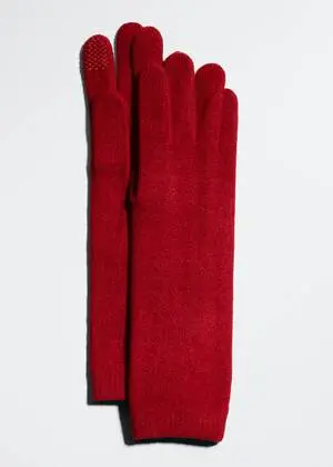 Portolano Portolano Long Cashmere Tech Gloves Ashton Red