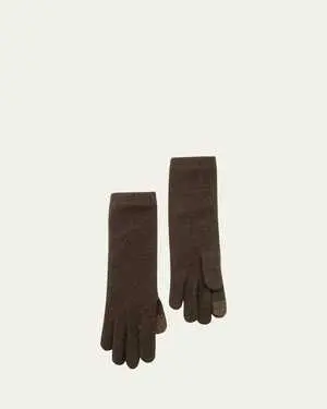 Portolano Portolano Long Cashmere Tech Gloves Chocolate Brown