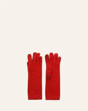 Portolano Portolano Long Cashmere Tech Gloves Fire Red