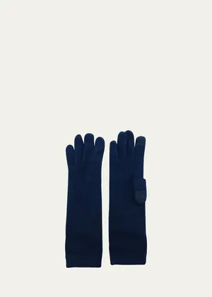 Portolano Portolano Long Cashmere Tech Gloves - Navy