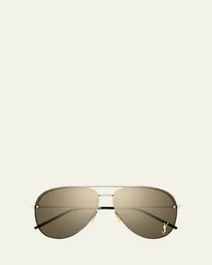 Saint Laurent Classic 11 Aviator Sunglasses - Gold