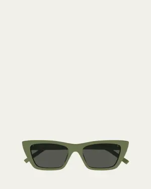 Saint Laurent Saint Laurent Cat-Eye Sunglasses Shiny Solid Light Green