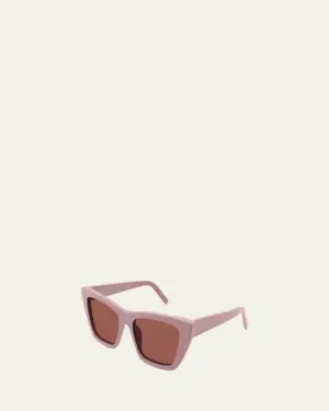 Saint Laurent Cat-eye Sunglasses - Shiny Solid Powder Pink