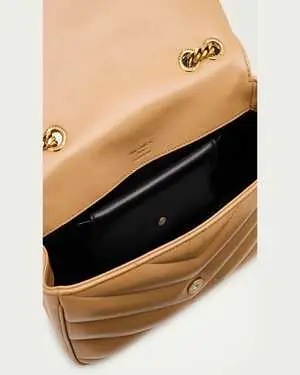 Saint Laurent Loulou Small Shoulder Bag - Natural Tan