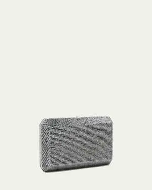 Judith Leiber Slim Rectangle Crystal Clutch - Gray