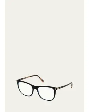 TOM FORD Square Acetate Optical Glasses - Black