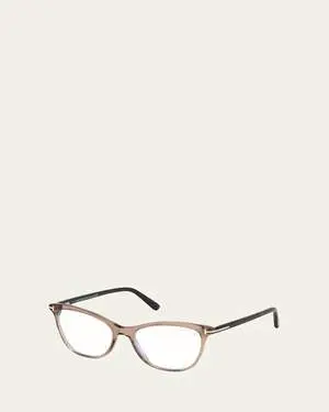 TOM FORD TOM FORD Cat-Eye Acetate Optical Frames Light Brown