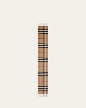 Burberry Giant Check Cashmere Scarf - Archive Beige