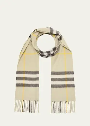 Burberry Giant Check Cashmere Scarf Hunter