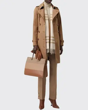 Burberry Giant Check Cashmere Scarf White/alabaster