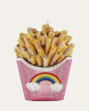 Judith Leiber French Fries Clutch Bag - Pink