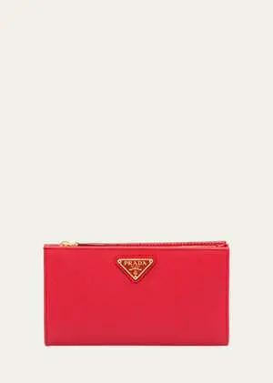 Prada Long Saffiano Wallet F068z Fuoco