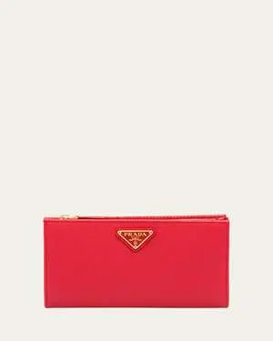 Prada Long Saffiano Wallet Fuoco