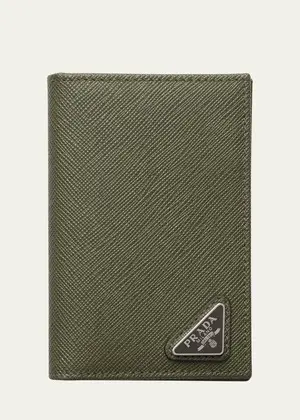 Prada Saffiano Slim Card Holder Wallet F0466 Loden