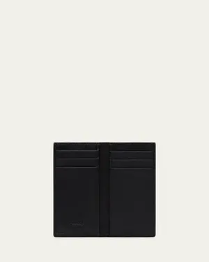 Prada Saffiano Slim Card Holder Wallet - Fumo