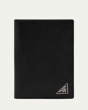 Prada Saffiano Slim Card Holder Wallet Nero