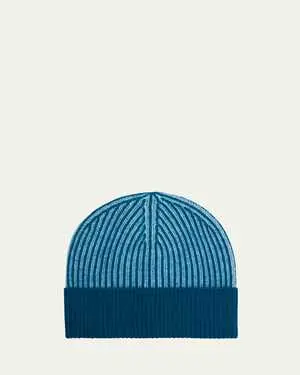 Bergdorf Goodman Rib-knit Cashmere Beanie - Blupat