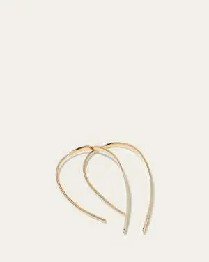 Lana Jewelry 14k Yellow Mini Flat Hooked On Hoop Earrings