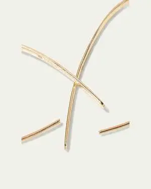 Lana Jewelry 14k Yellow Mini Flat Hooked On Hoop Earrings