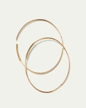 Lana Jewelry 14k Yellow Small Flat Magic Hoop Earrings