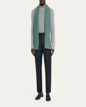 Bergdorf Goodman Ribbed Cashmere Scarf - Grngry