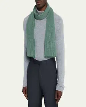 Bergdorf Goodman Ribbed Cashmere Scarf - Grngry