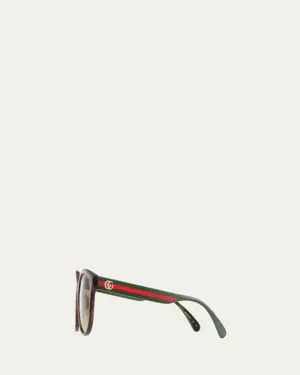 Gucci Round Frame Acetate Sunglasses