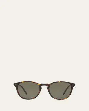 Oliver Spencer Forman Square Polarized Sunglasses - Dark Green