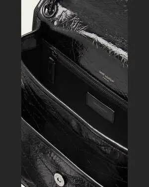 Saint Laurent Niki Medium Flap Shoulder Bag - Black
