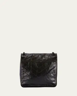 Saint Laurent Niki Medium Flap Shoulder Bag - Black