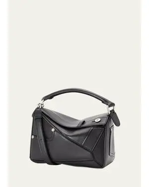 Loewe Loewe Puzzle Small Bag In Leather Black