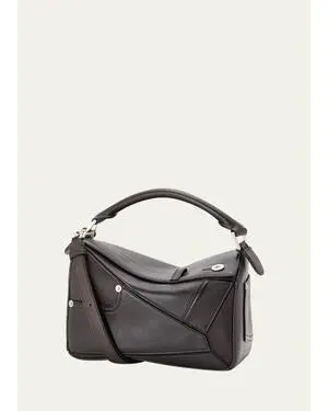 Loewe Puzzle Small Bag In Leather - Brown