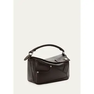 Loewe Puzzle Small Bag In Leather - Brown