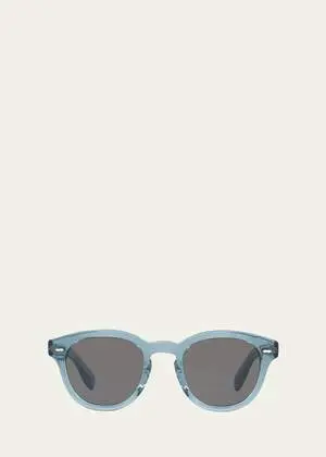 Oliver Spencer Oliver Peoples Cary Grant Oval Acetate Sunglasses Light Beige