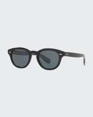 Oliver Spencer Oliver Peoples Cary Grant Oval Acetate Sunglasses Teal/gray